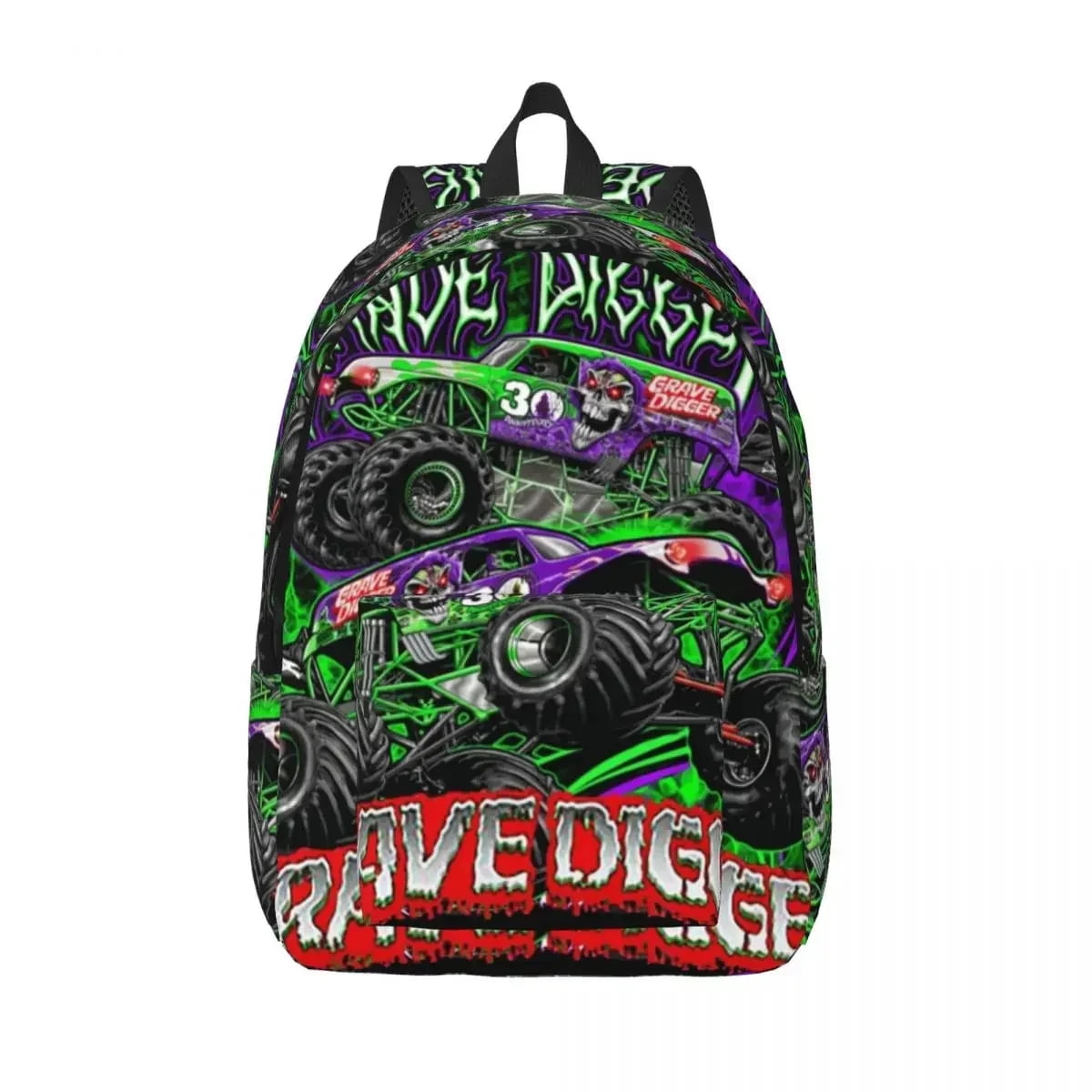 Monster Jam Grave Digge Anime Laptop Backpacks Aesthetic Waterproof ...