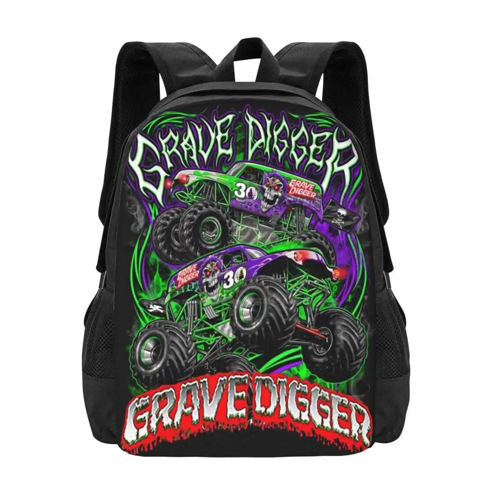 Monster Jam Grave Digge Backpack Anime Puppy Large Capacity Suitable ...