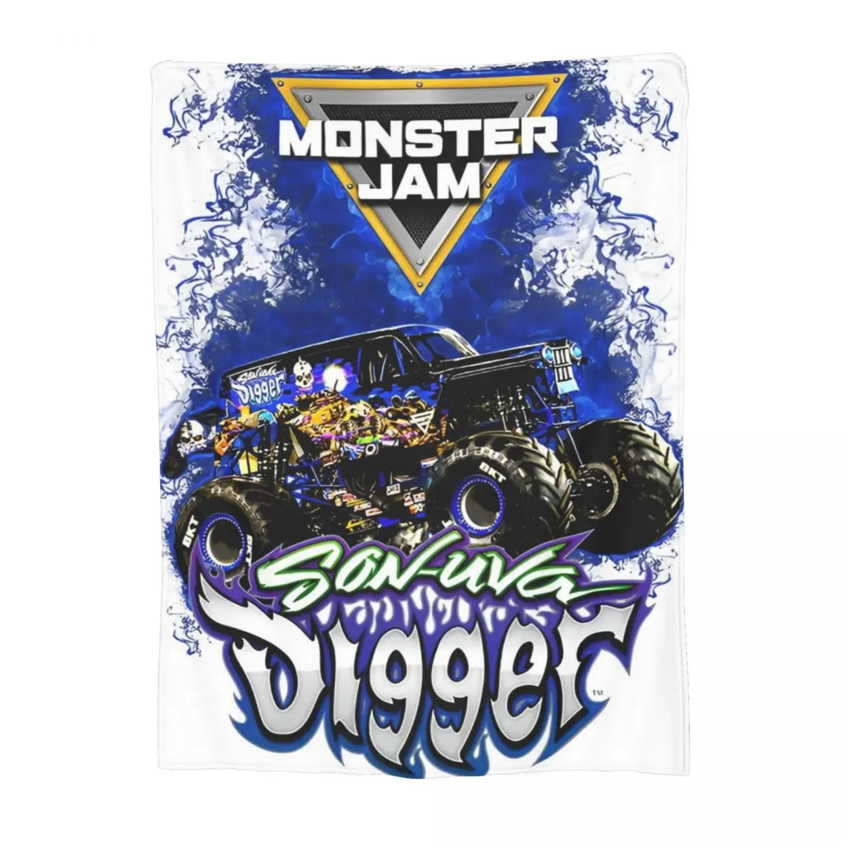 Monster Jam Grave Digge blanket, plush grid comfortable fluffy carpet ...