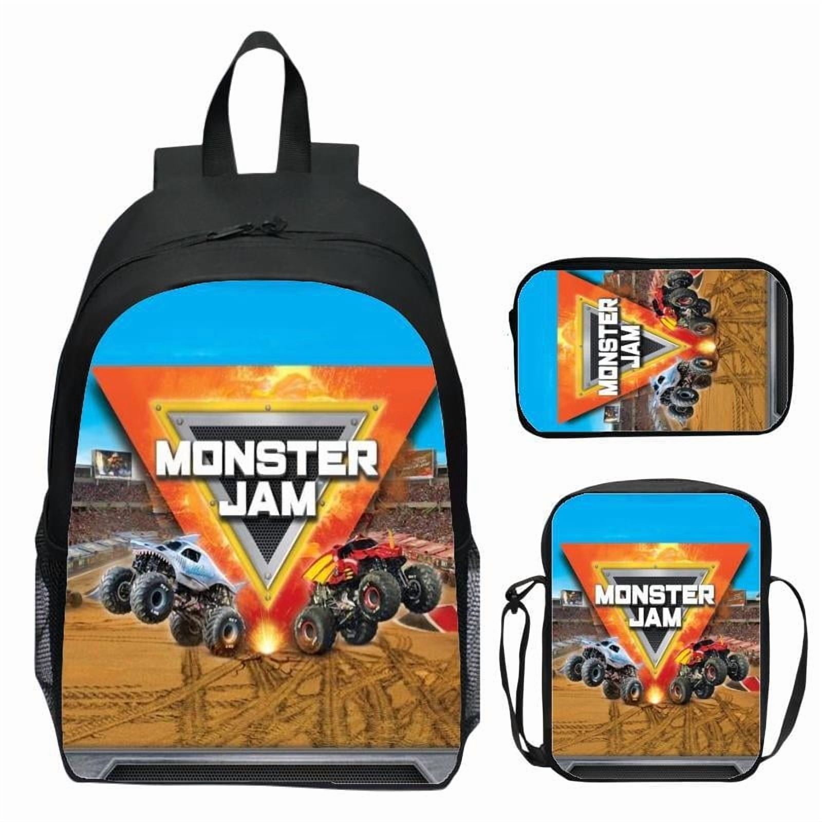 Monster Jam Grave Digger 3Pcs Game Backpack Set, 16Inch Daypack with ...