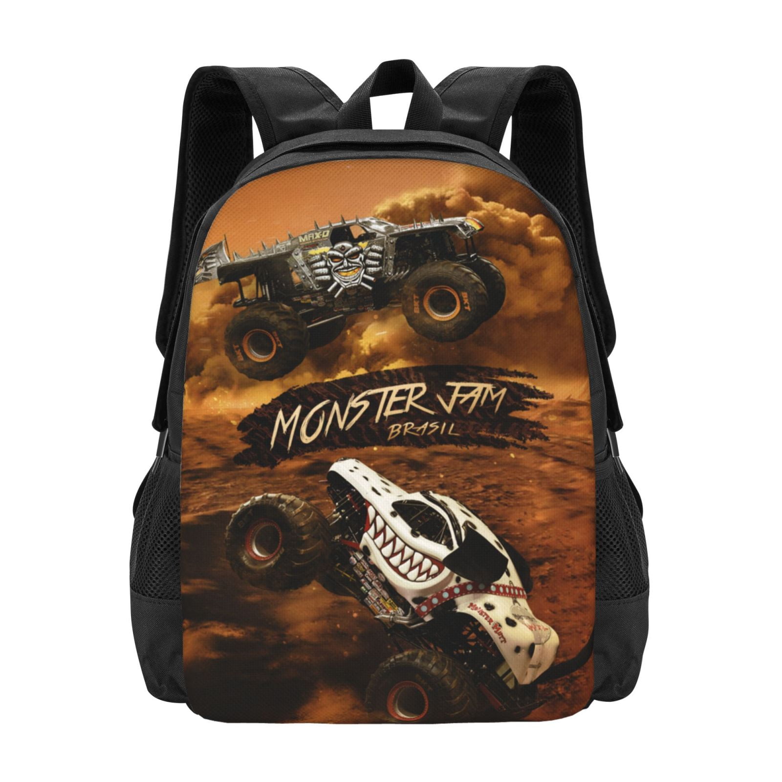 Monster Jam Grave Digger Cool Trucks 16.5" Backpack Lightweight Travel ...