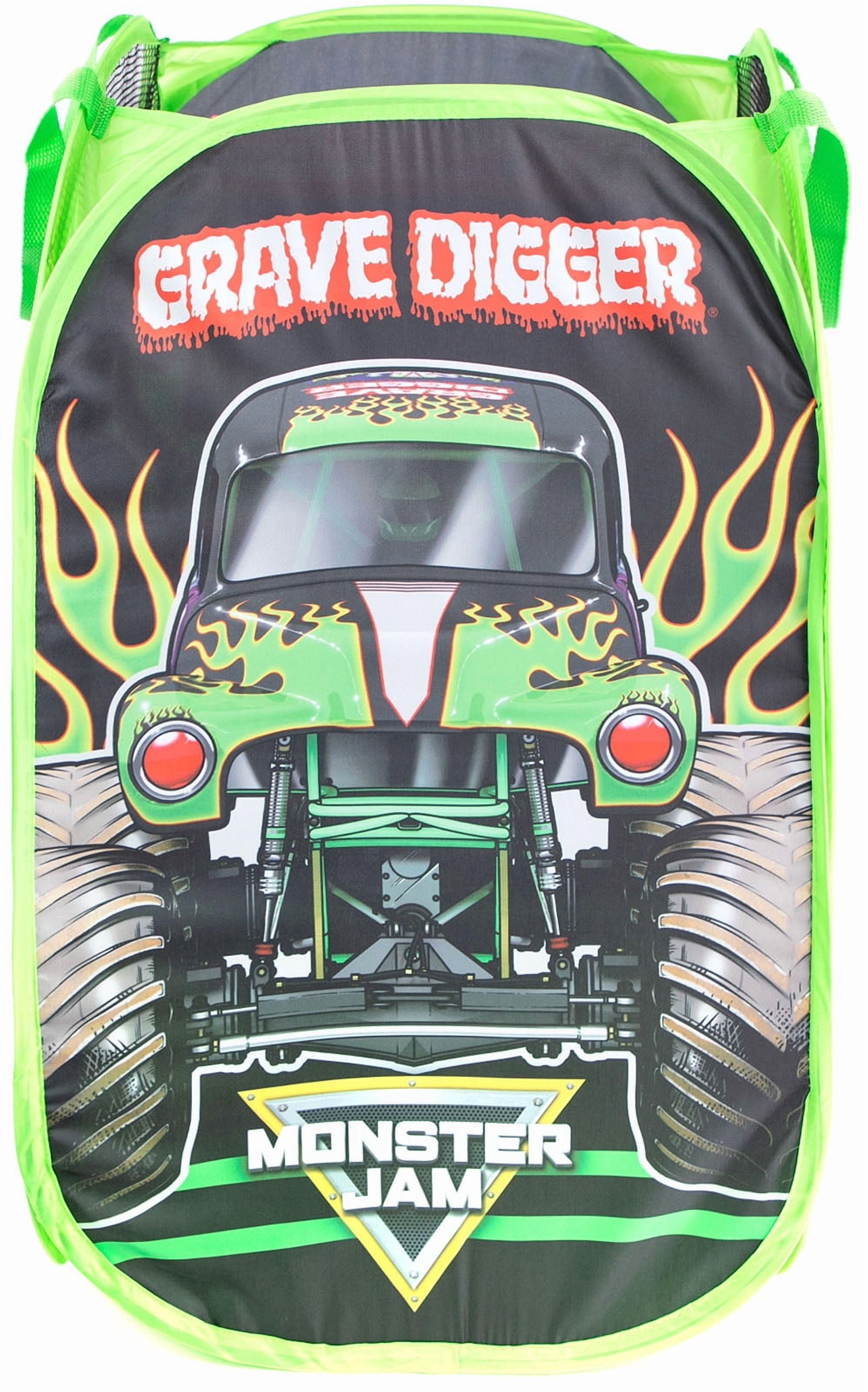 Monster Jam Grave Digger Pop Up Hamper, Mesh Laundry Basket, 14 in ...