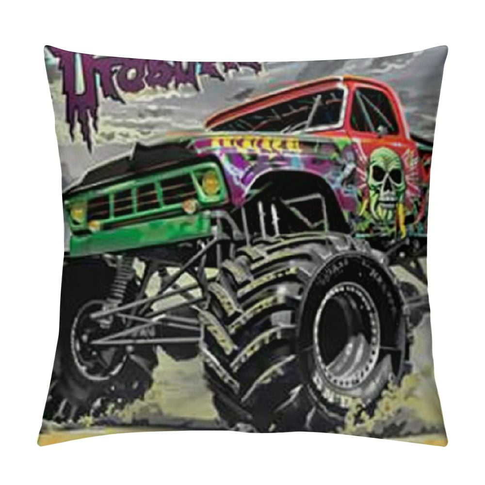 Monster Jam Grave Finish Single Reversible Pillowcase Features Grave ...