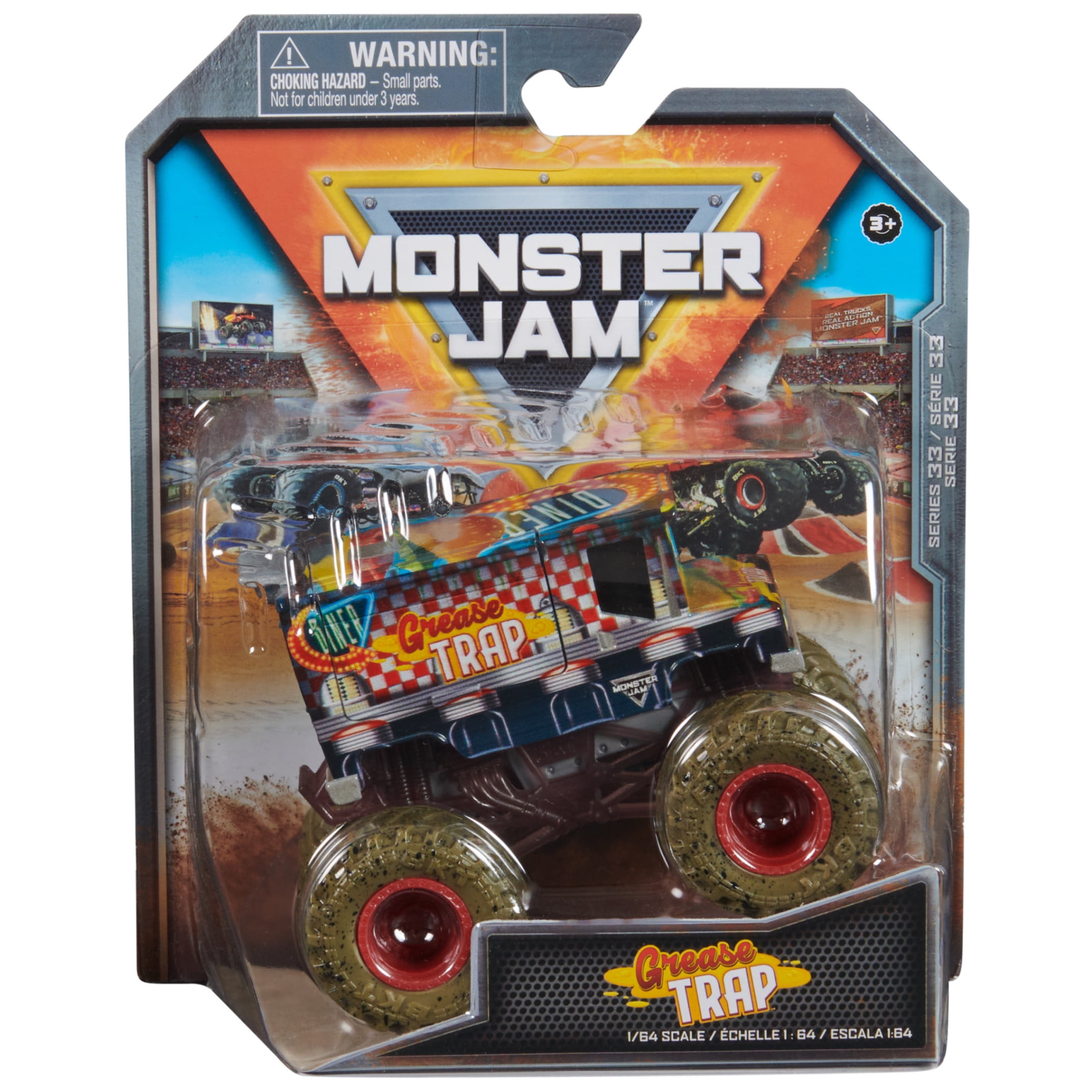 Monster Jam Grease Trap - 1:64 Scale Monster Trucks, Girl and Boy Toys ...