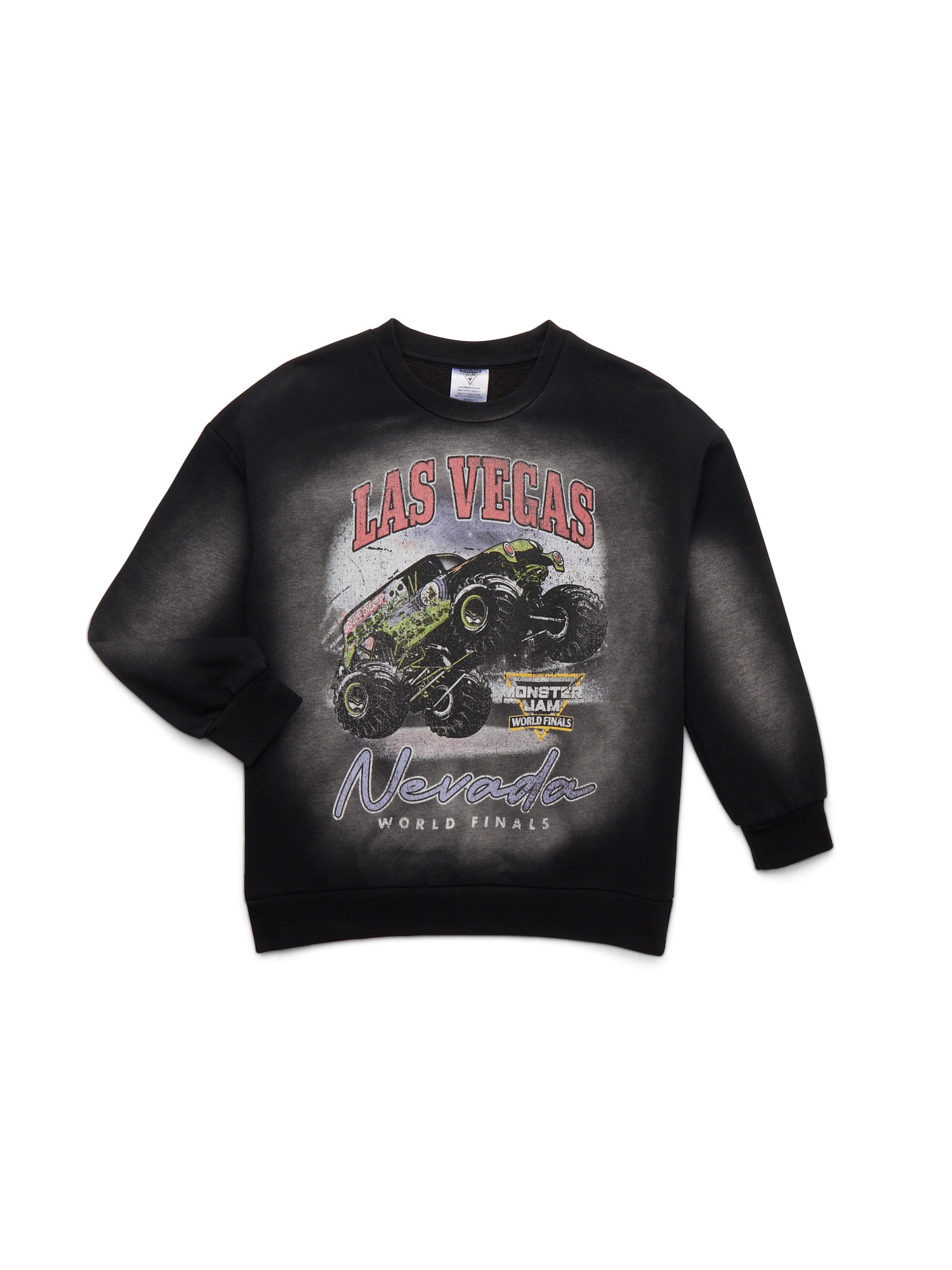 Monster Jam Little Boys and Big Boys Mineral Wash Graphic Sweatshirt ...
