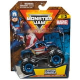 Monster Jam, Marvel Official Captain America Monster Truck - Walmart.com