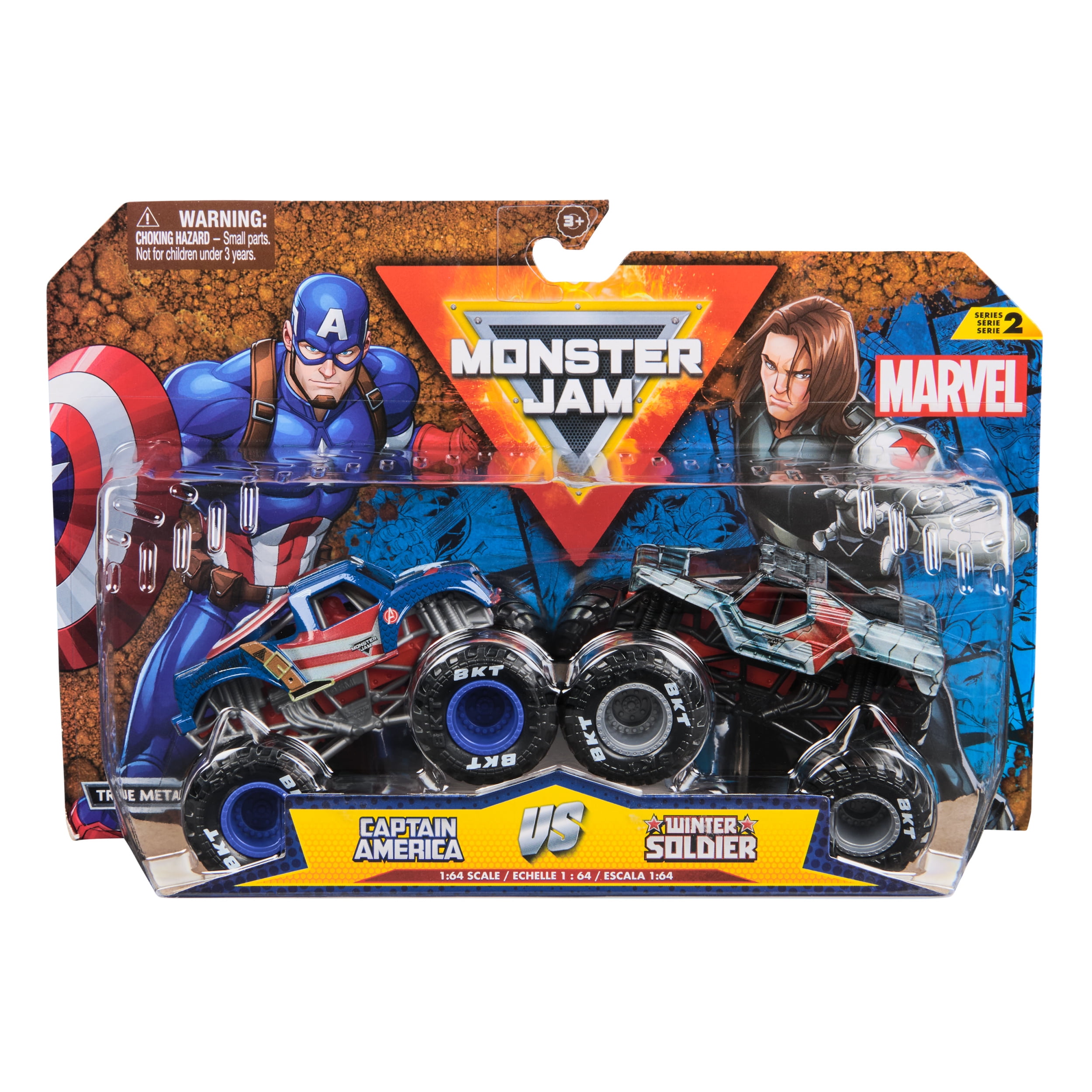 Monster Jam, Marvel Official Captain America Vs. Winter Soldier Die ...