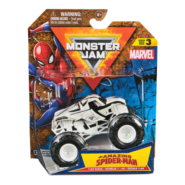 Monster Jam, Marvel Official Spider Man Monster Truck, Die-Cast Vehicle ...