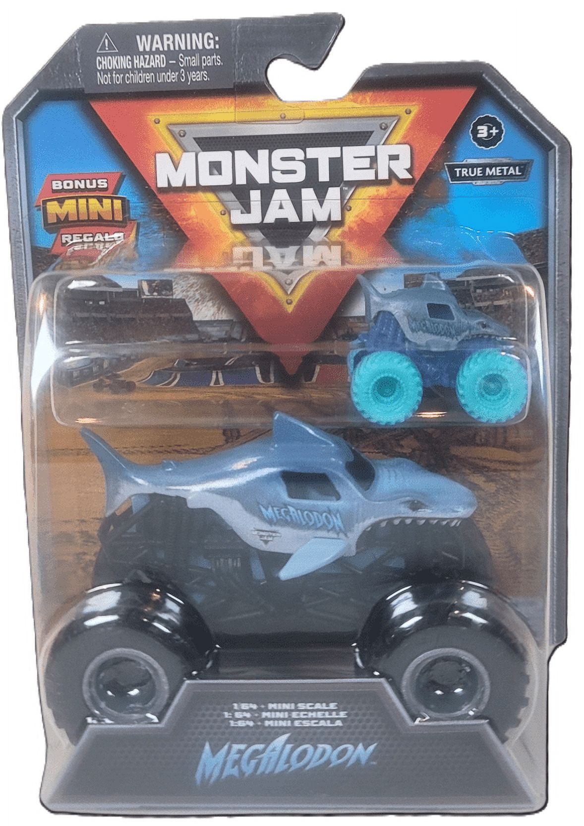 Monster Jam Megalodon 1:64 Scale With Bonus Mini Megalodon Vehicle ...