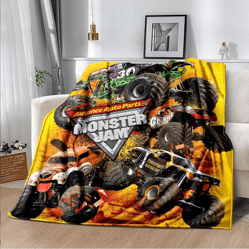 Monster Jam Monster Truck Cartoon Blanket Mom-Picked Animated Blanket ...