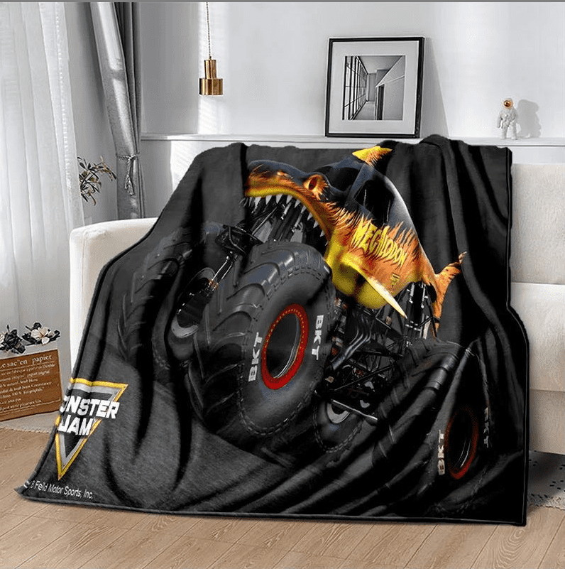 Monster Jam Monster Truck Cartoon Blanket Mom-Picked Animated Blanket ...