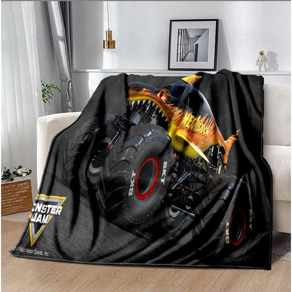 Monster Jam Monster Truck Cartoon Blanket Mom-Picked Animated Blanket ...