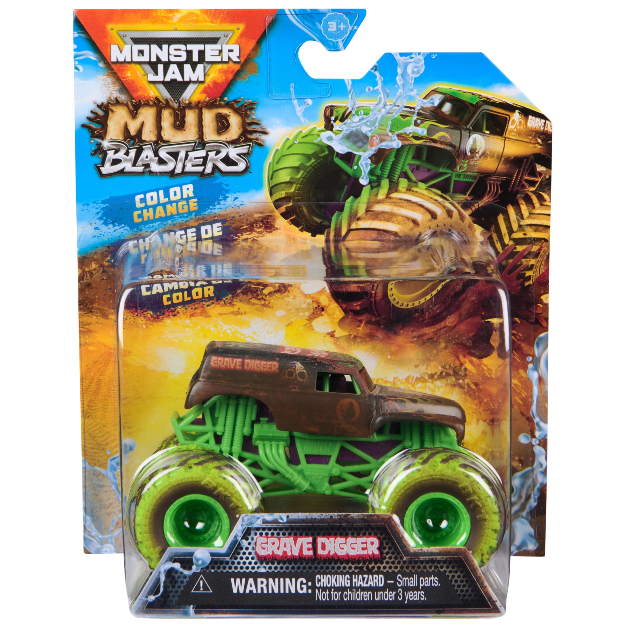 Monster Jam Mud Blasters Grave Digger Color Change Monster Jam Truck 1: ...