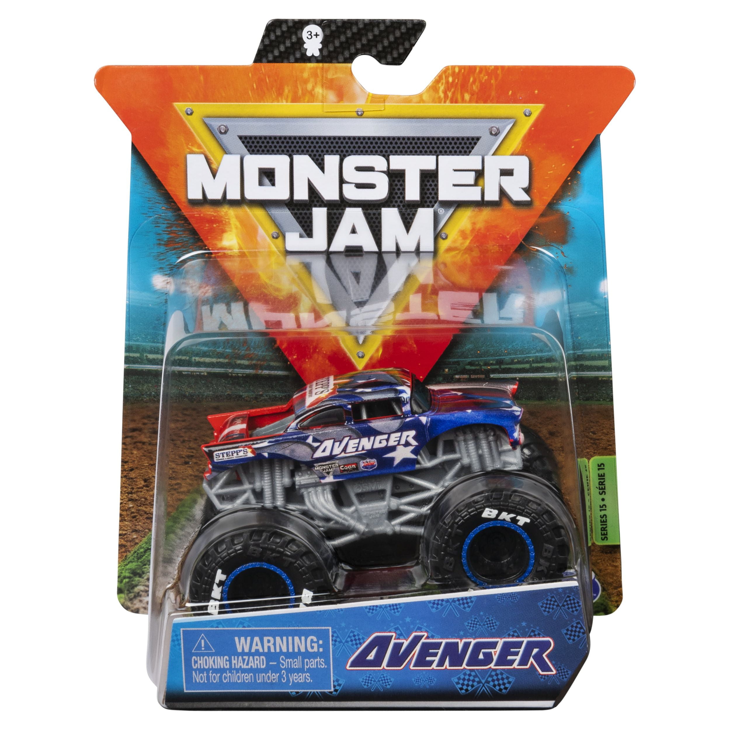 Monster Jam Avenger Die-Cast Monster Truck 1:64 Scale with VIP ...