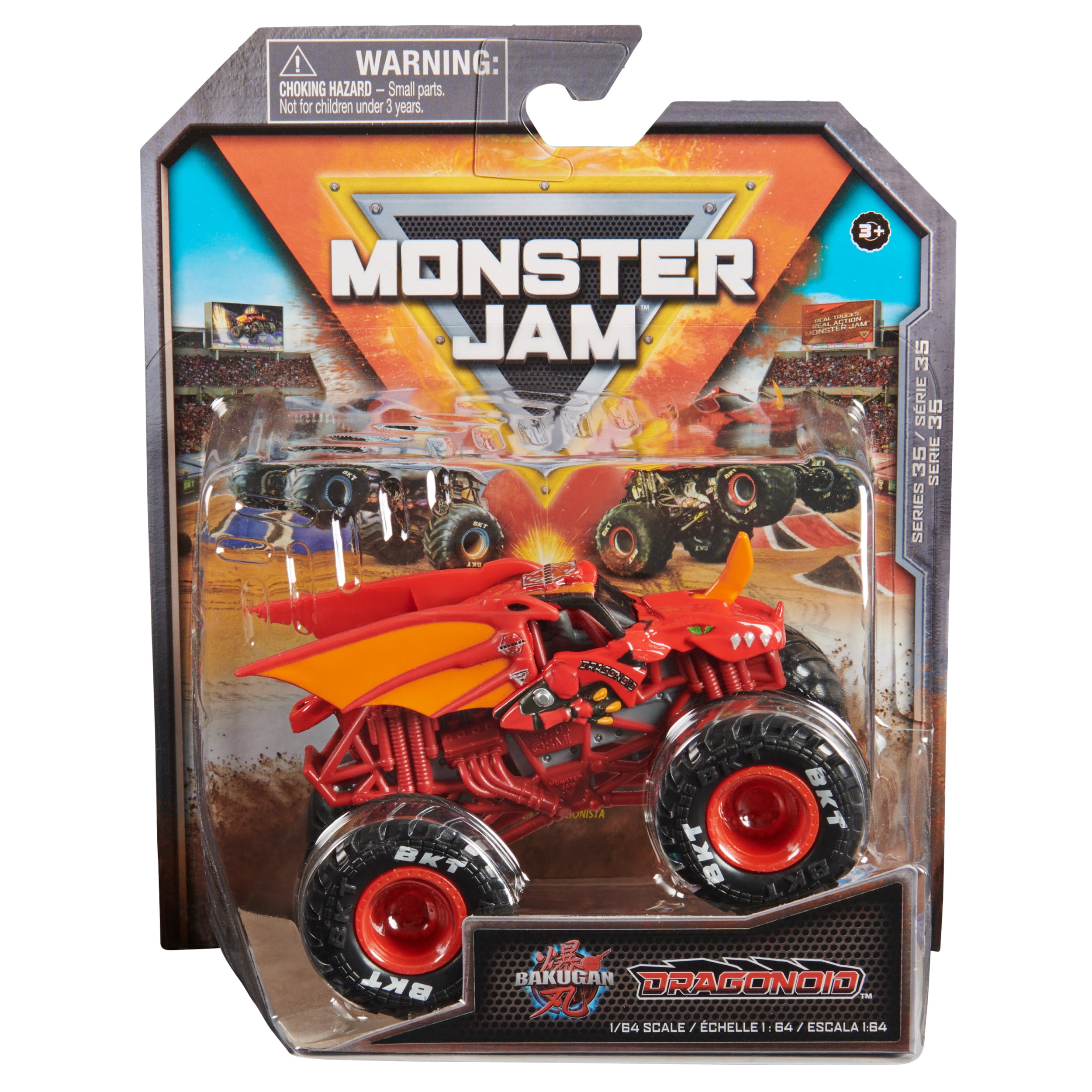 Monster Jam, Official Bakugan Dragonoid Monster Truck, Die-Cast Vehicle ...