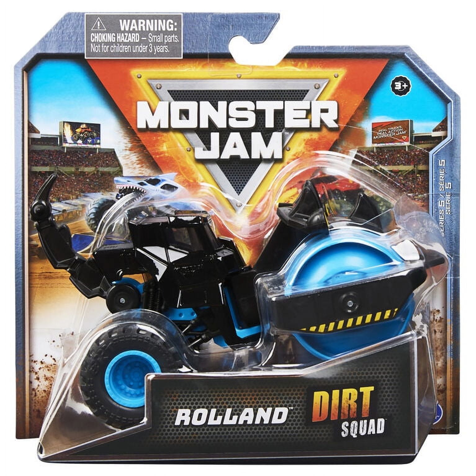 Monster Jam Official Die-Cast 1:64 Scale Black Rolland Dirt Squad ...