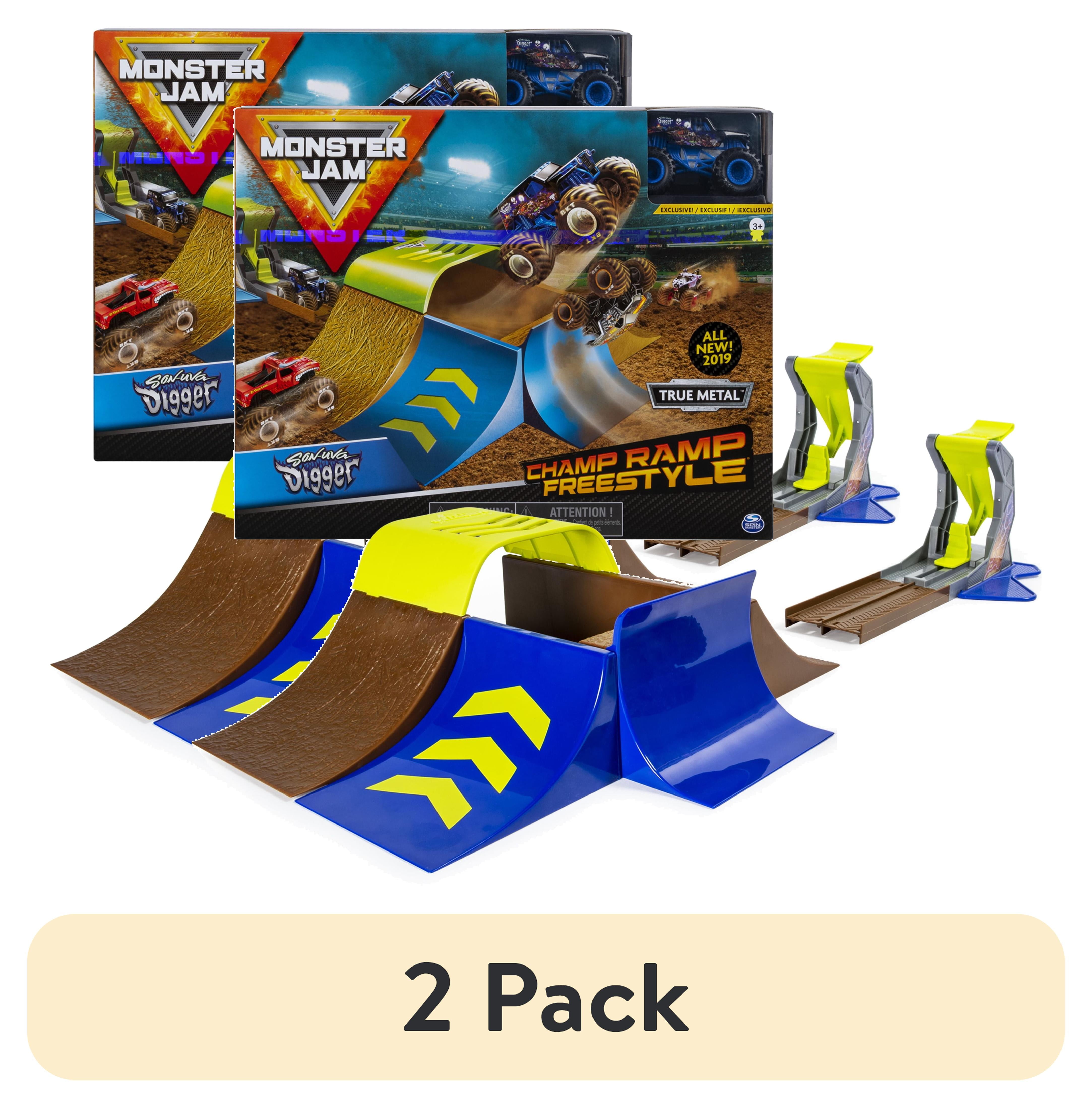 (2 pack) Monster Jam, Official Champ Ramp Freestyle Playset Featuring ...