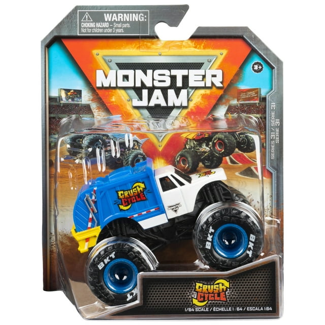 Monster Jam, Official 1:64 Scale Die-Cast Monster Truck, Crush Cycle ...