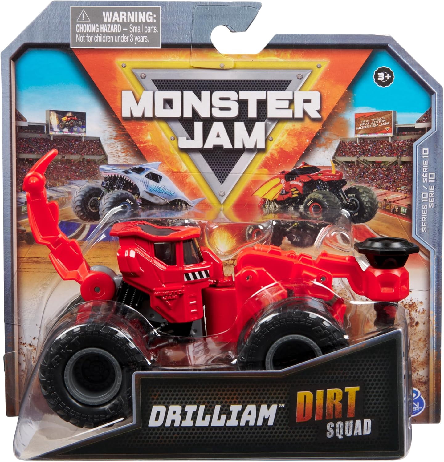 Monster Jam, Official Drilliam Dirt Squad Dump Truck Monster Truck with ...