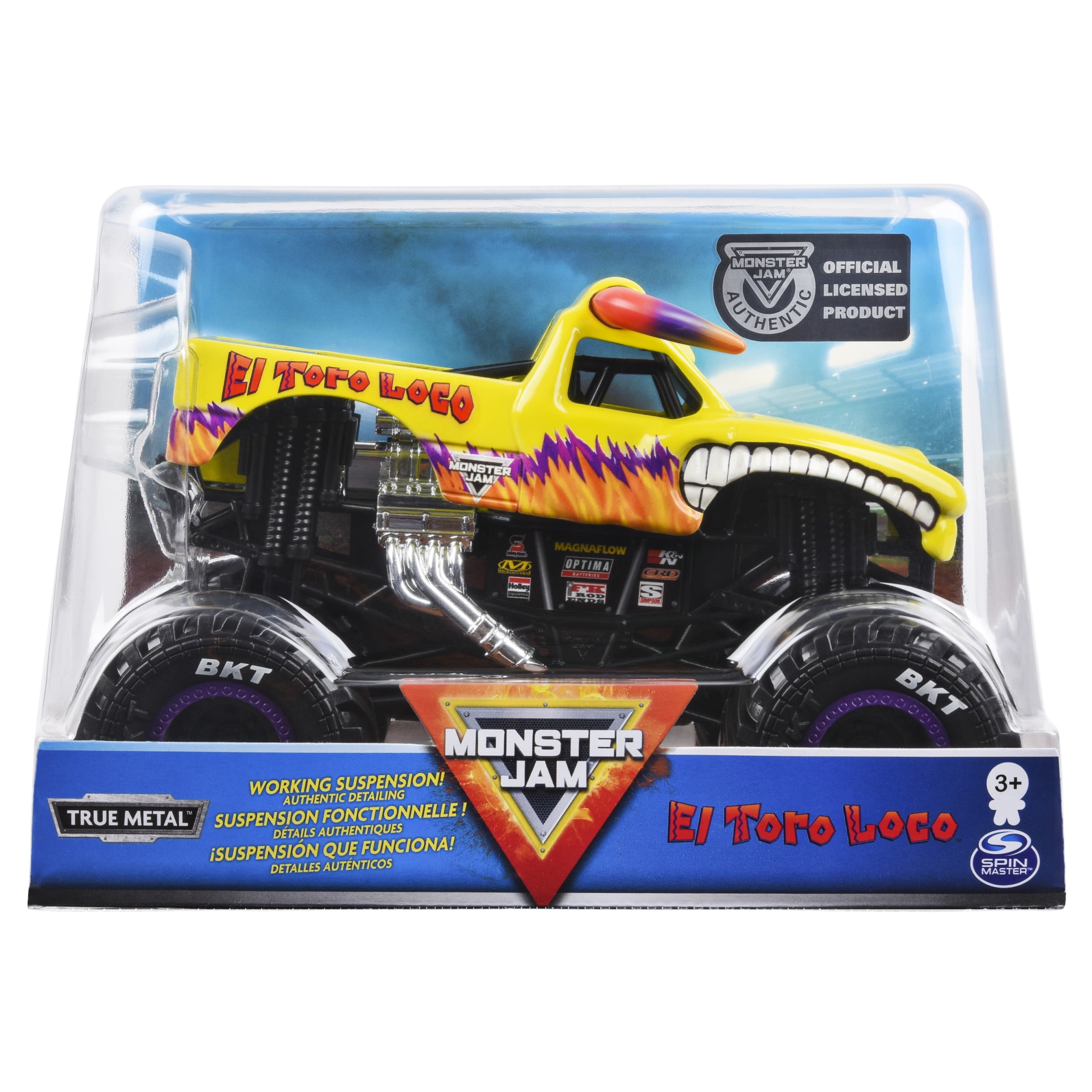 Monster Jam, Official El Toro Loco Monster Truck, Die-Cast Vehicle, 1: ...