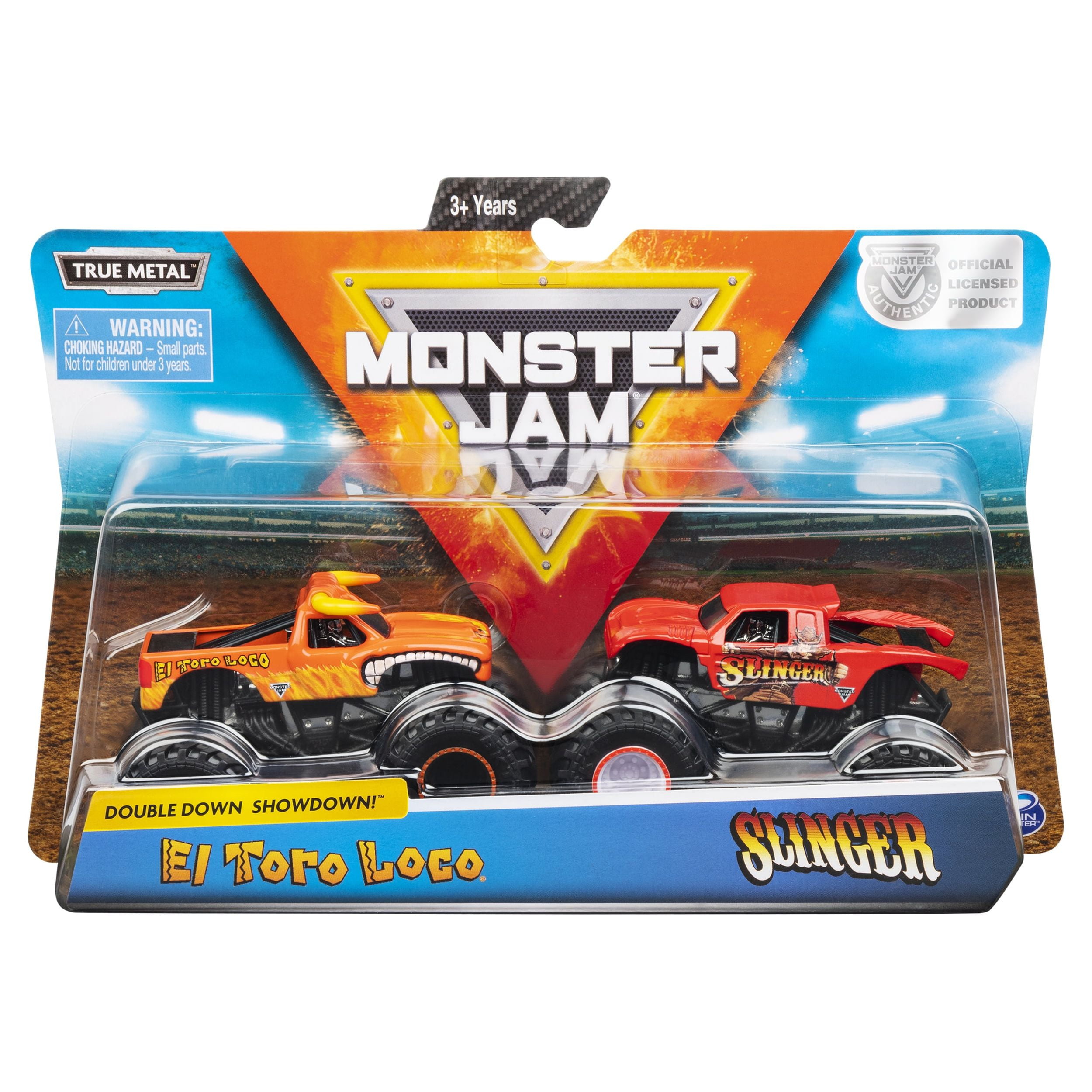 Monster Jam, Official El Toro Loco vs. Slinger Die-Cast Monster Trucks ...