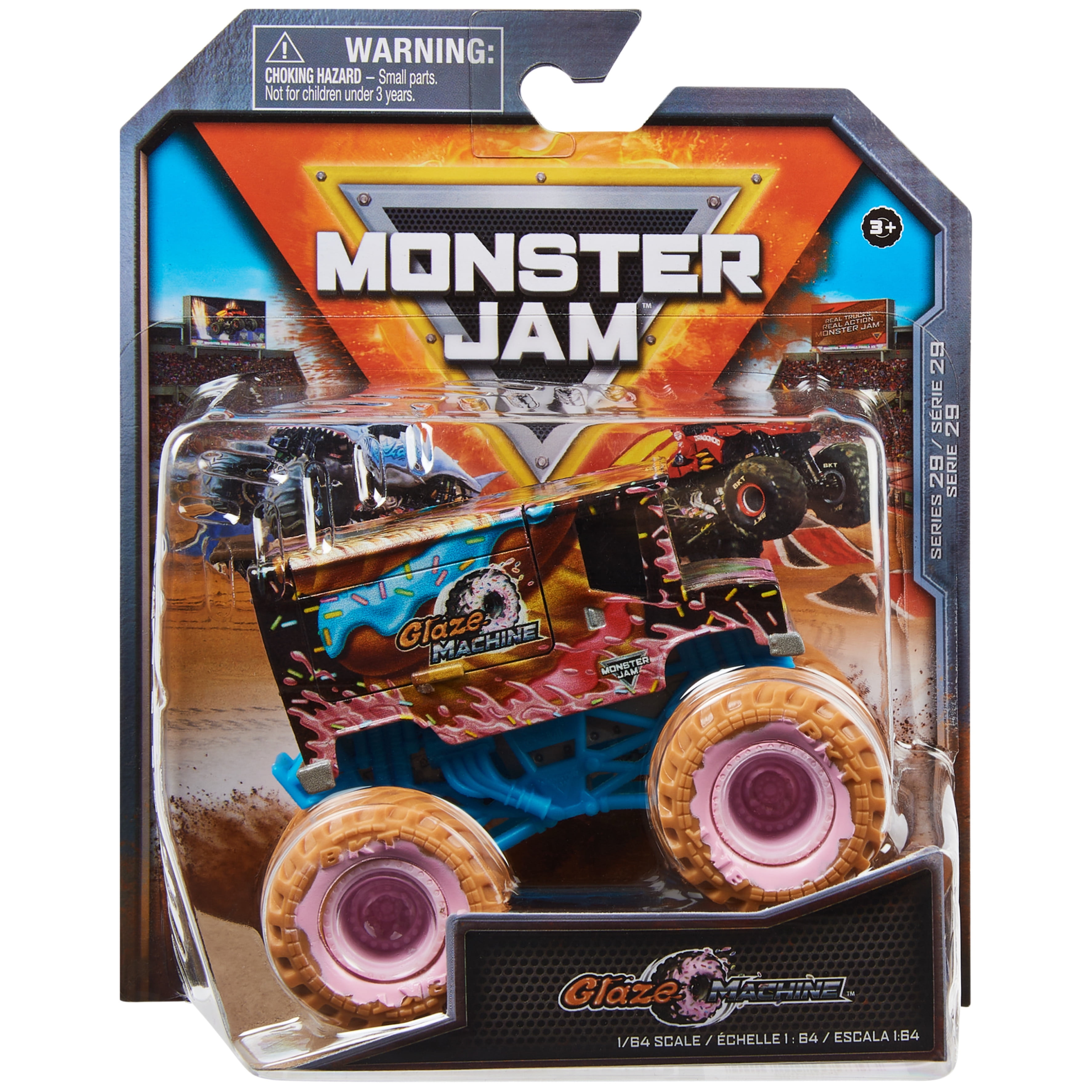 Monster Jam, Official Glaze Machine Monster Truck, Die-Cast Vehicle, 1: ...