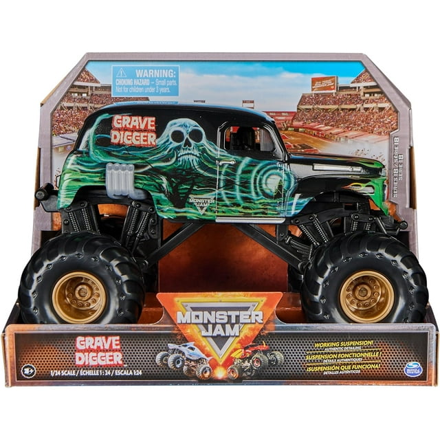 Monster Jam, Official Grave Digger Monster Truck, Collector Die-Cast ...