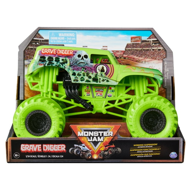 Monster Jam, Official Grave Digger Monster Truck, Collector Die-Cast ...