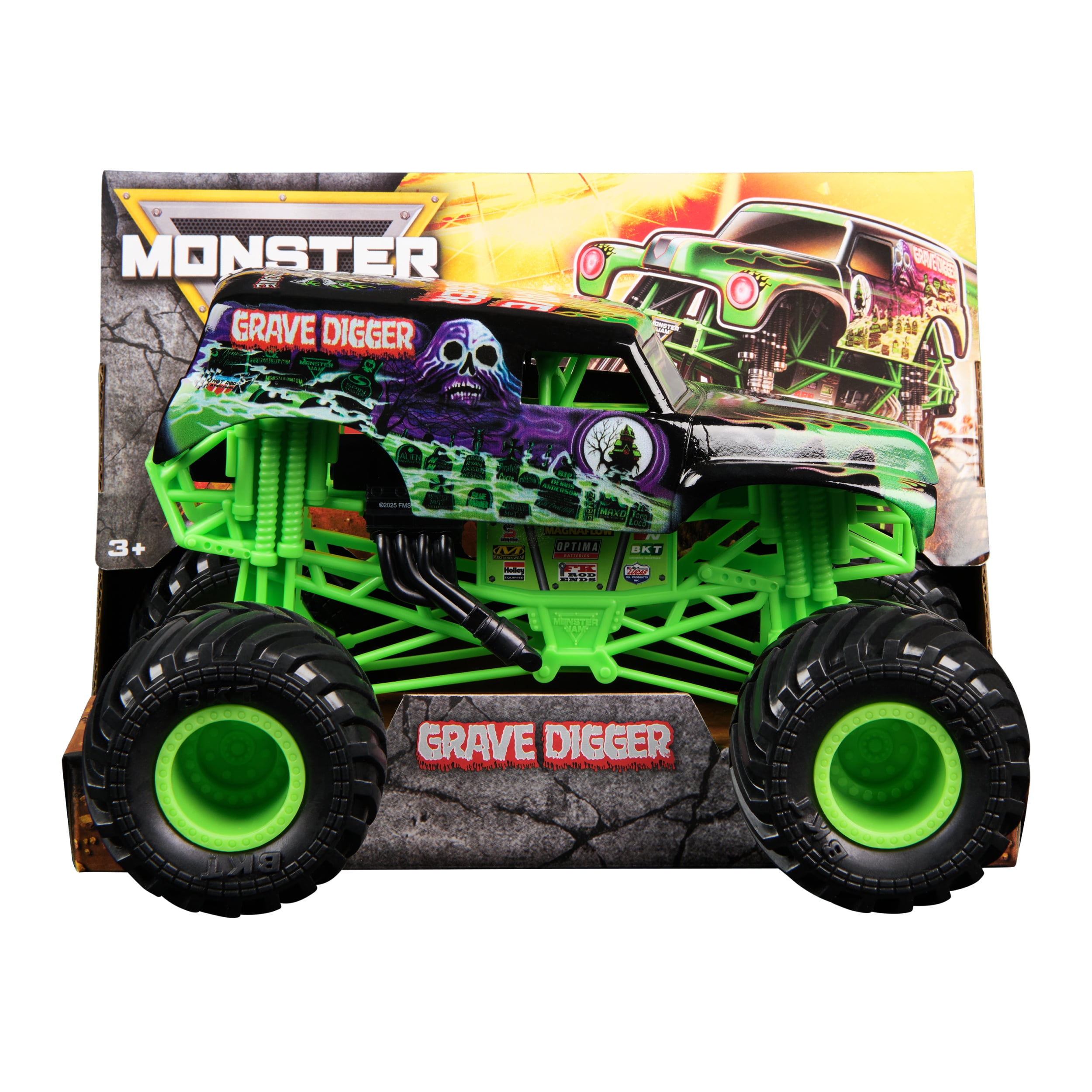 Monster Jam, Official Grave Digger Monster Truck, Collector Die-Cast ...