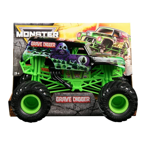 Monster Jam, Official Grave Digger Monster Truck, Collector Die-Cast ...