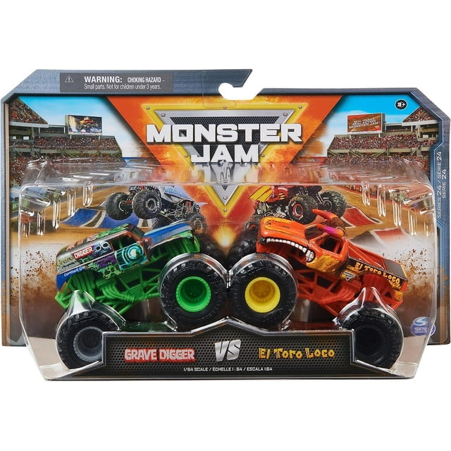 Grave Digger Vs. El Toro Loco Die-Cast Trucks for Playgrounds - Walmart ...