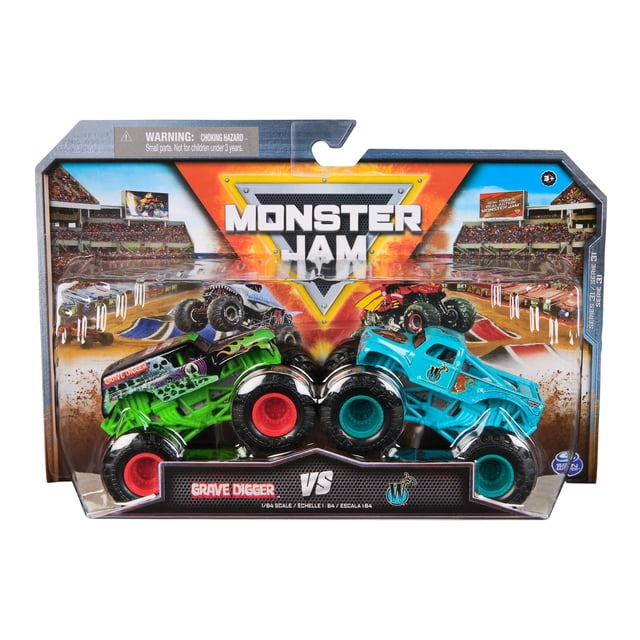 Monster Jam, Official Grave Digger Vs. Whiplash Die-Cast Monster Trucks ...