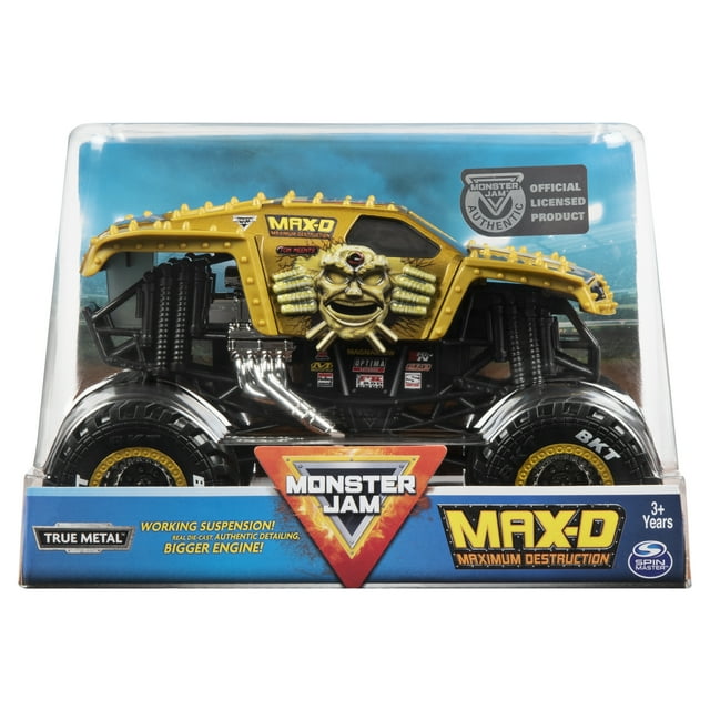 Monster Jam, Max D Monster Truck, Die-Cast Vehicle, 1:24 Scale ...