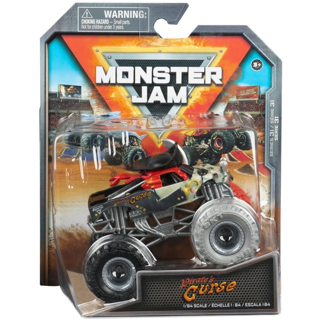 Monster Jam, Official Pirate’s Curse Monster Truck, Die-Cast Vehicle, 1 ...