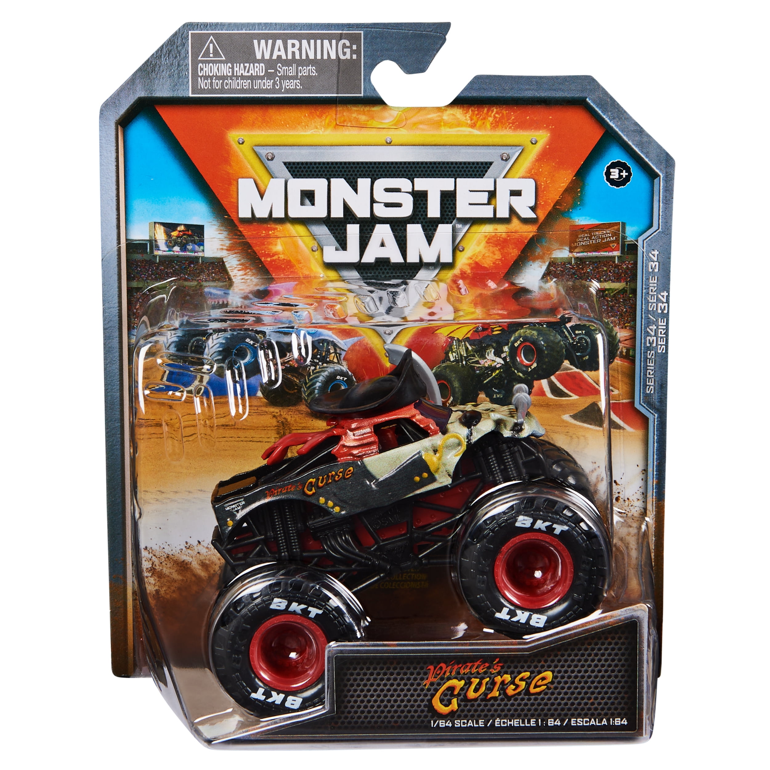 Monster Jam, Official Pirates Curse Monster Truck, Die-Cast Vehicle, 1: ...