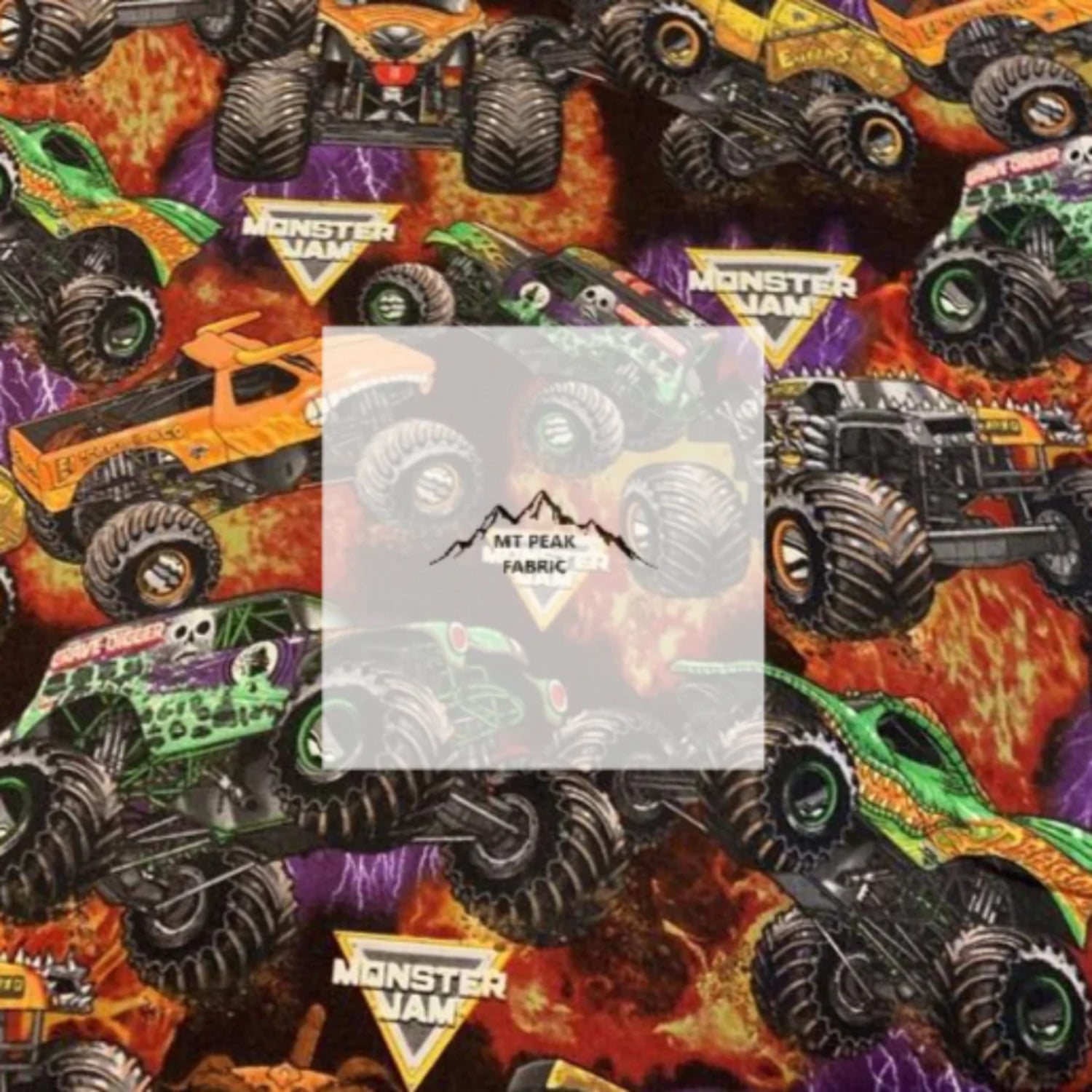 Monster Jam Packed Cotton Fabric - Walmart.com