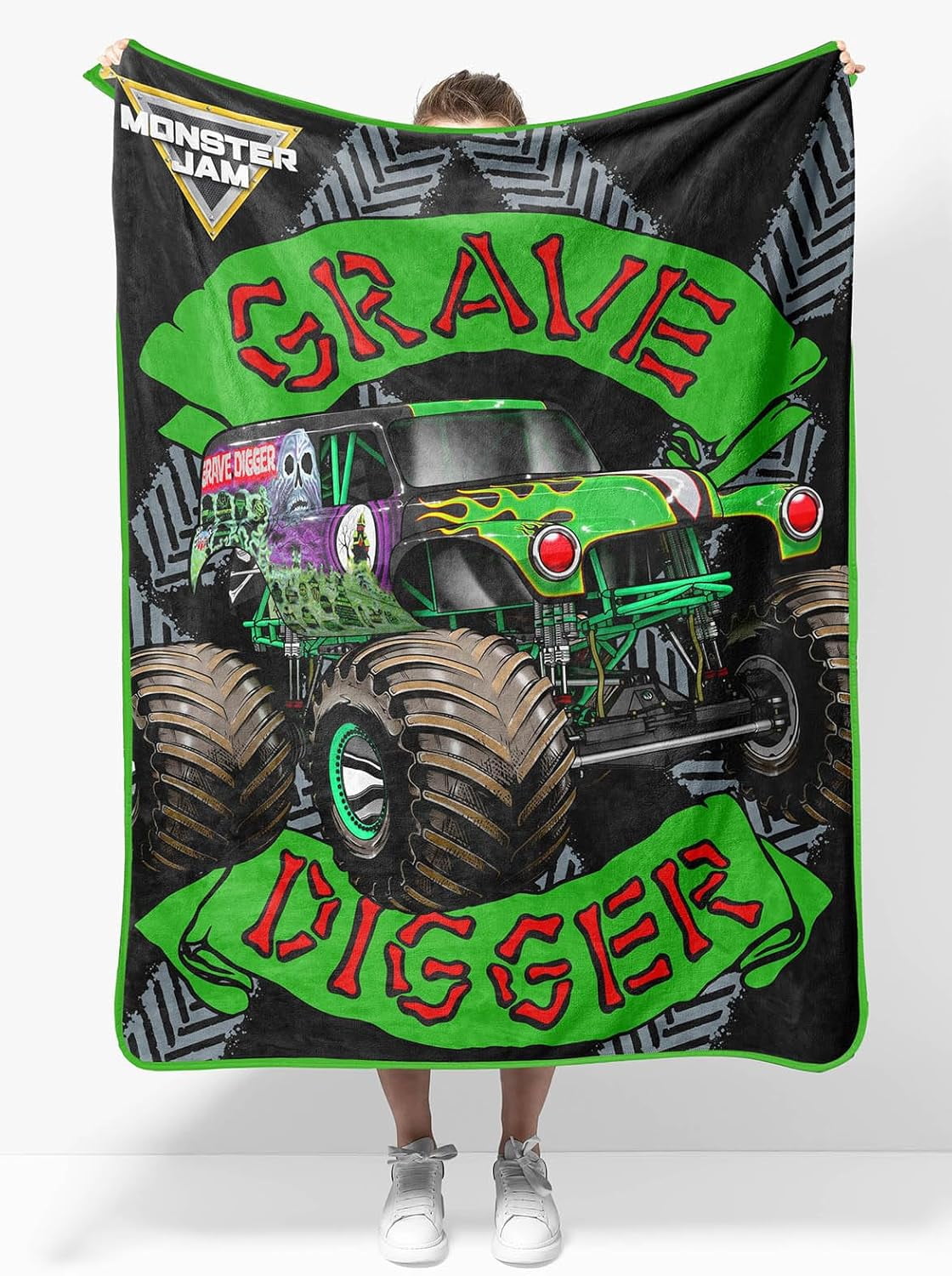 Monster Jam Plush Travel Throw Blanket - Measures 40 x 50 Inches ...