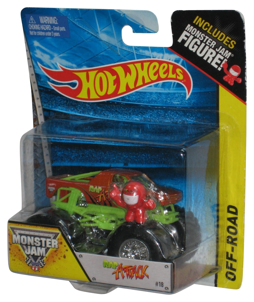 Monster Jam Rap Attack (2013) Hot Wheels Truck #18 w/ Red Mini Figure ...