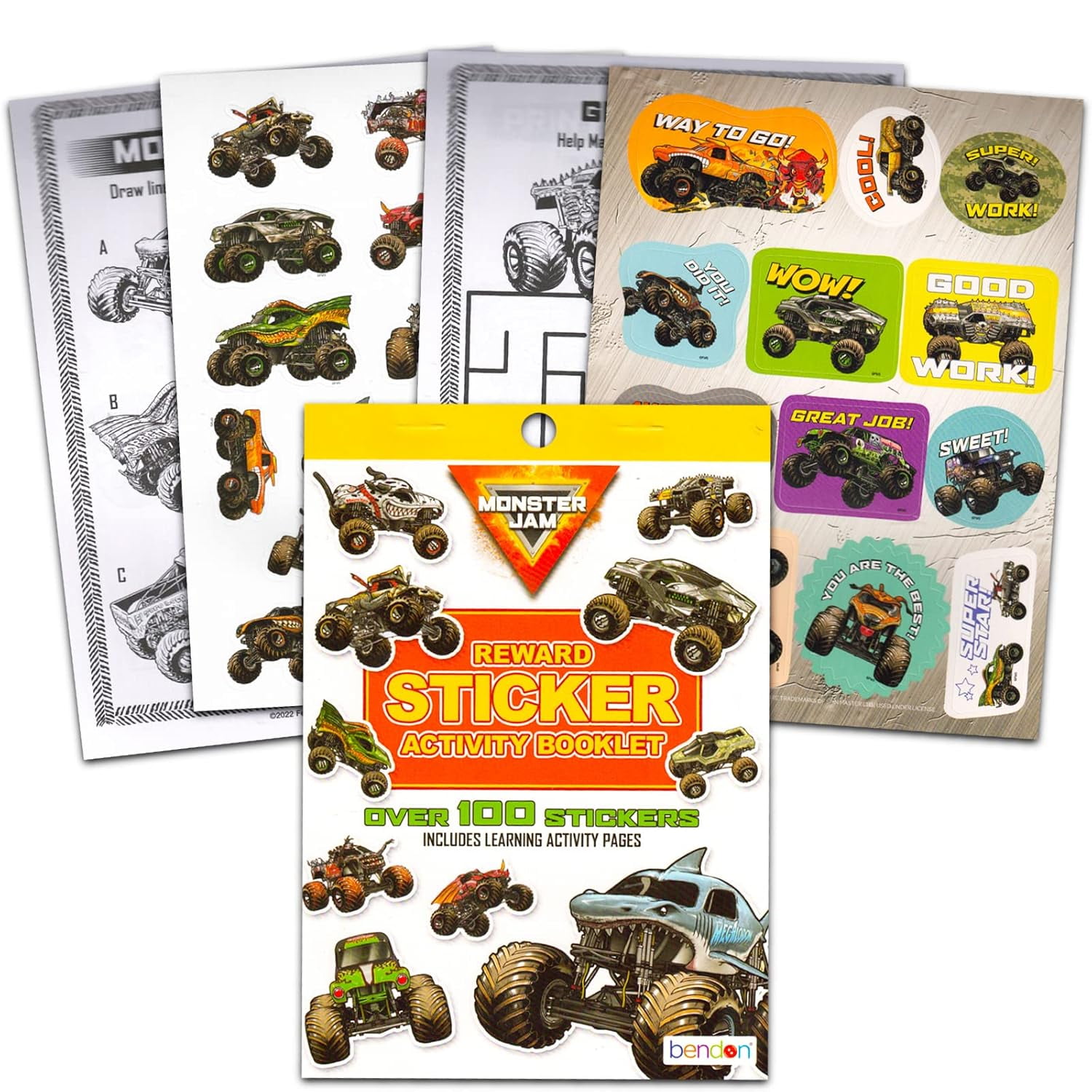 Monster Jam Reward Sticker Pad | Monster Jam Activity Sticker Book ...