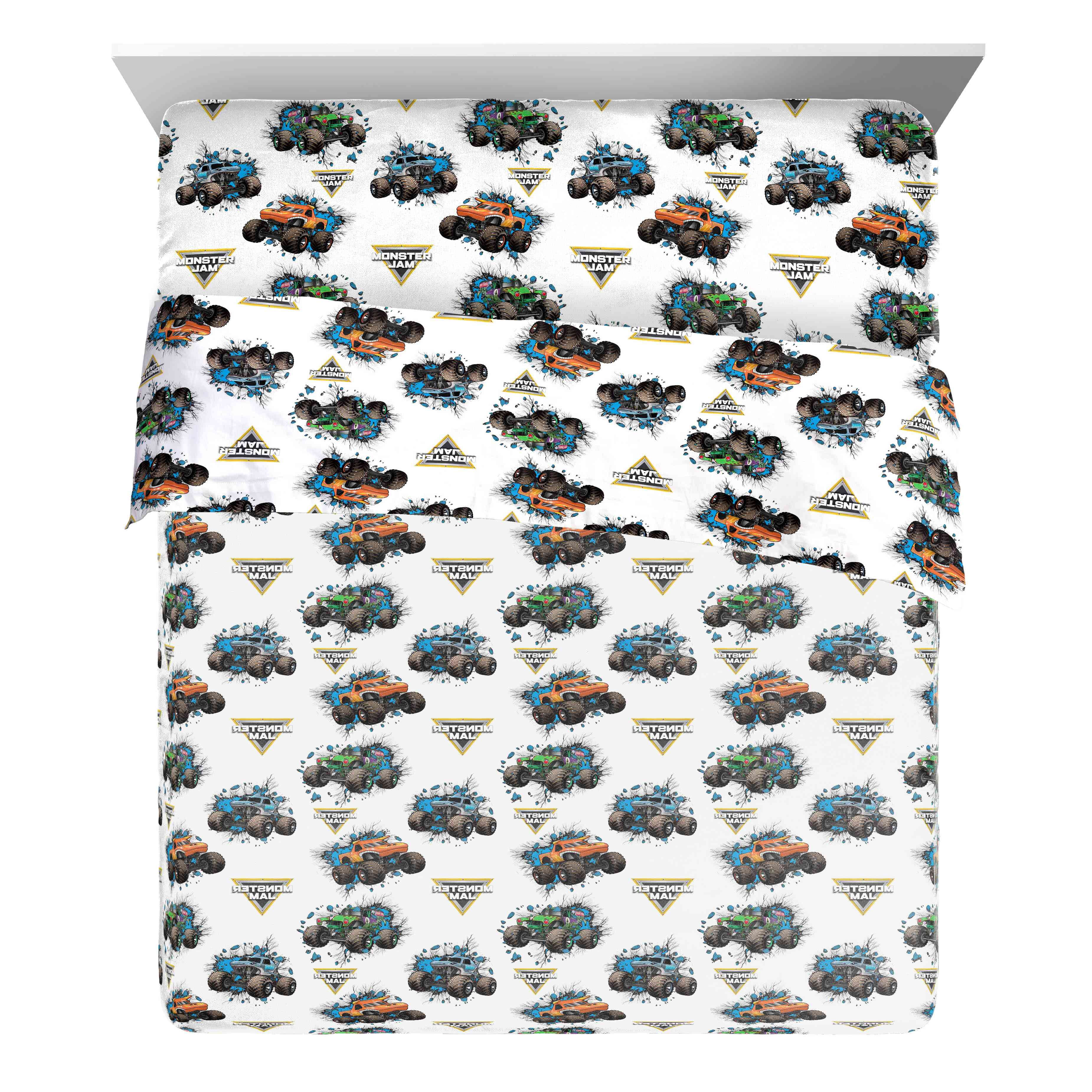 Jay Franco Monster Jam Smash & Mash Full Sheet Set - 4-Piece - Walmart.com