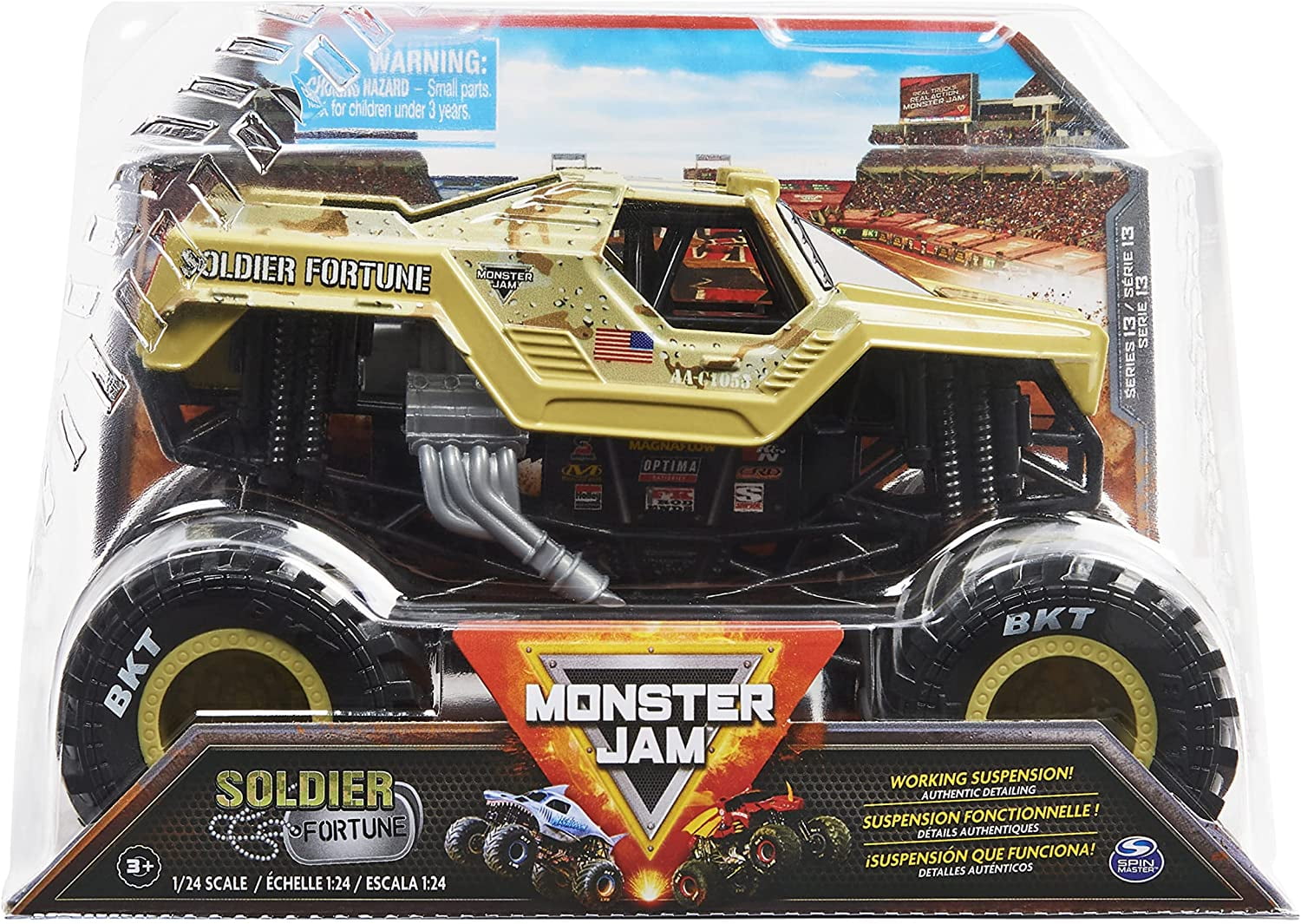 1:24 Scale Monster Jam Soldier Fortune (Tan) Monster Truck, Die-Cast ...