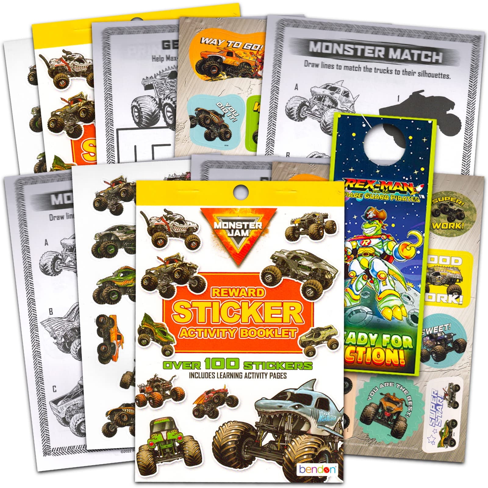 Monster Jam Sticker Book Pack ~ Bundle with Over 200 Monster Jam ...