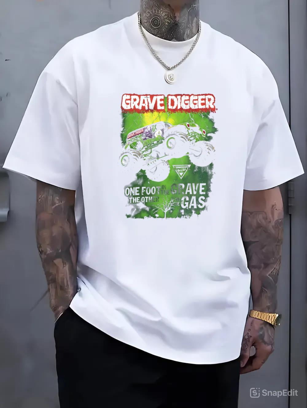 Monster Jam T Shirt Grave Digger Racing Fan Essential Truck Rally For ...