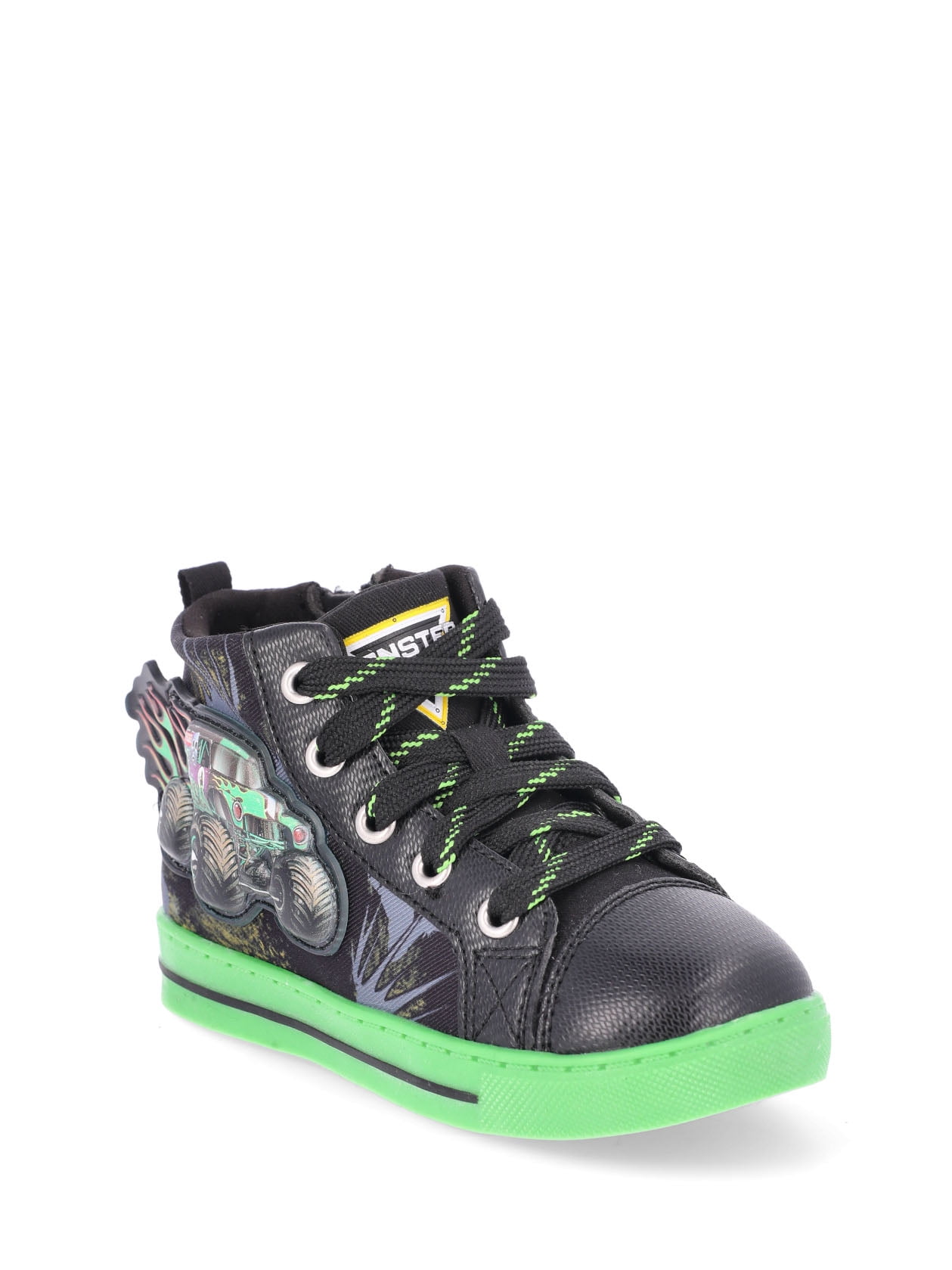 Monster Jam Toddler Boys Light Up High Top Sneakers - Walmart.com