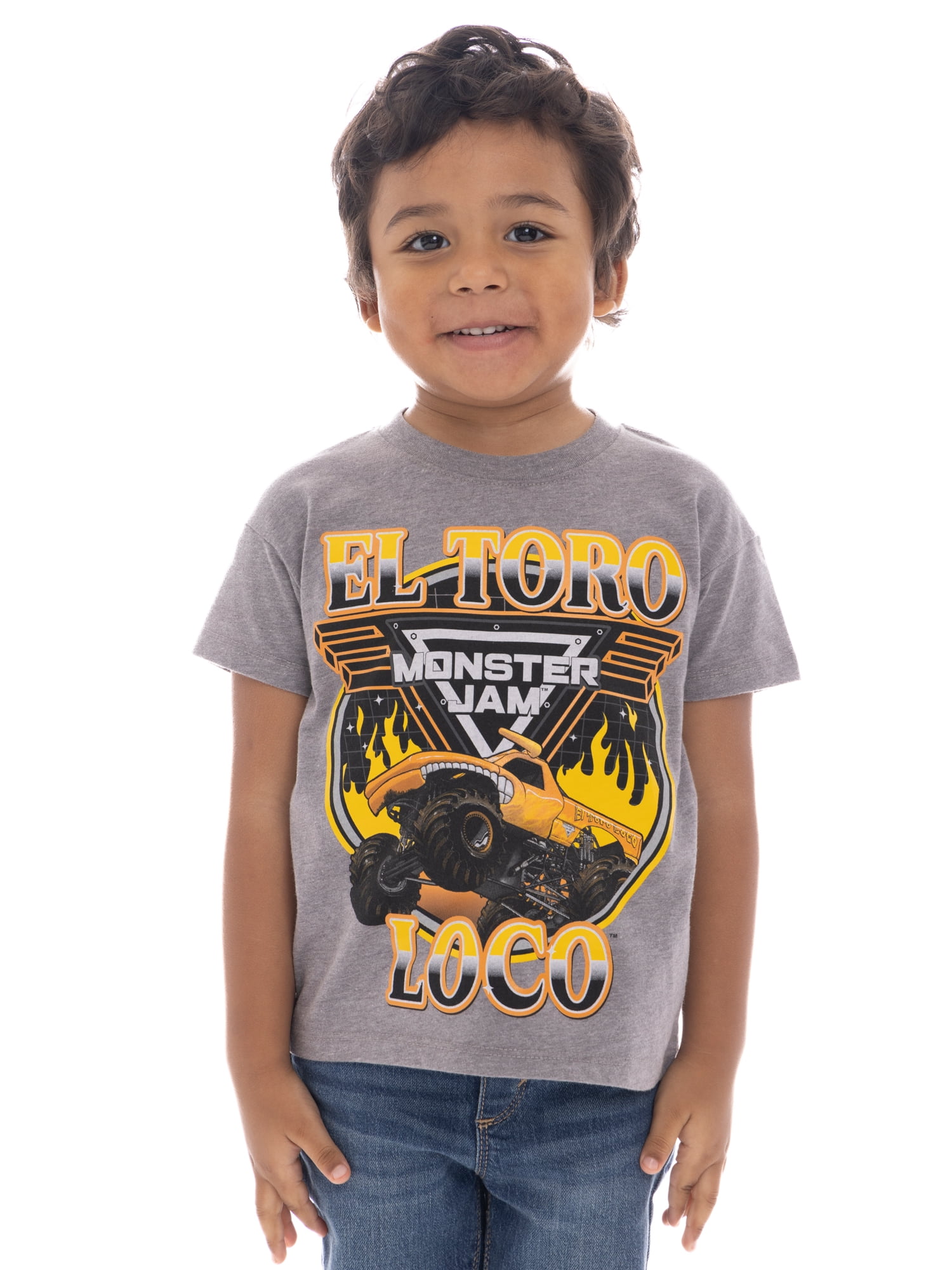 Monster Jam Toddlers’ El Torro Cotton Graphic Tee with Short Sleeves, Sizes 12M-5T - Walmart.com