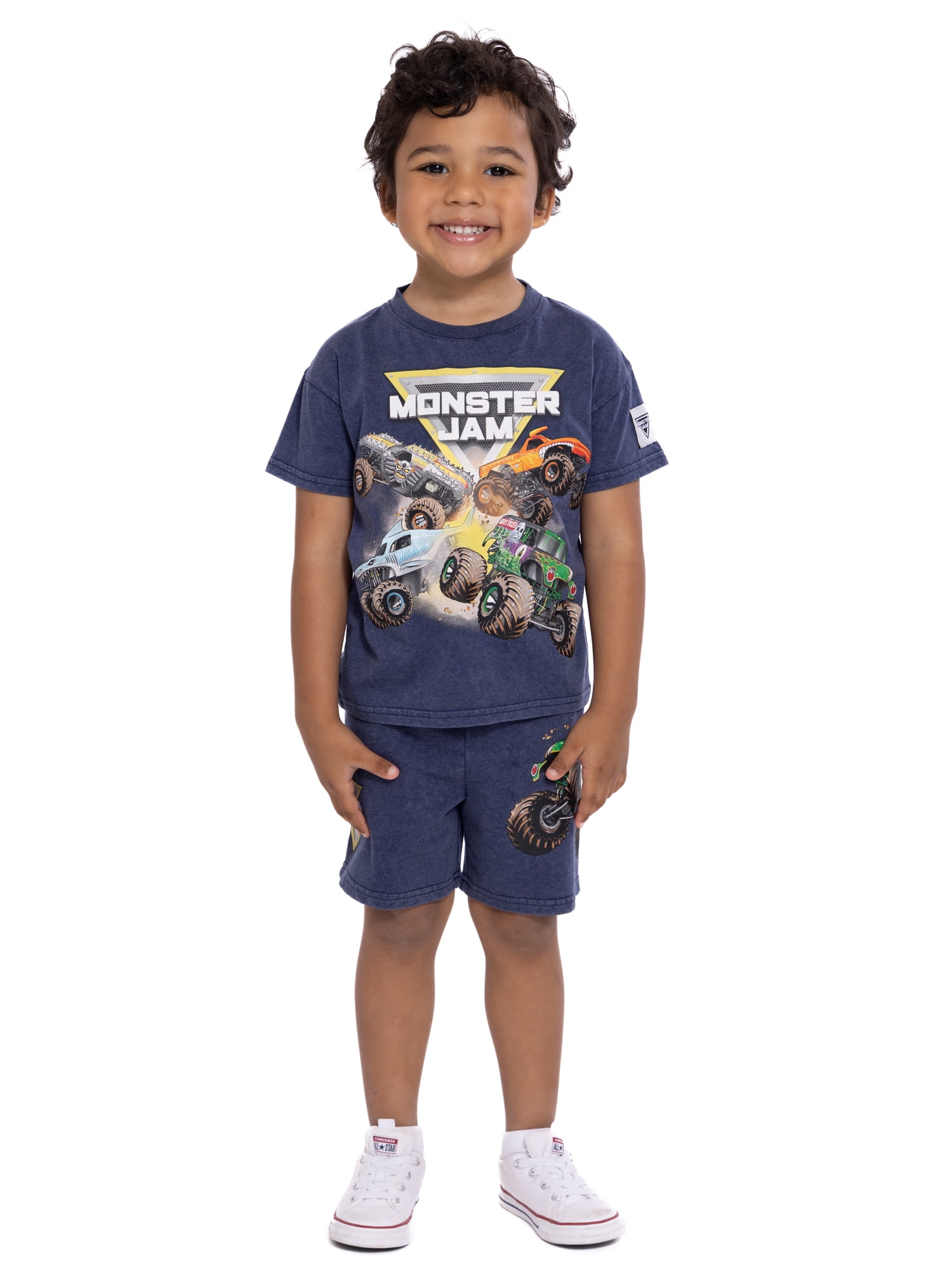 Monster Jam Toddler Boys Graphic Tee and Shorts Set, 2-Piece, Sizes 12M ...