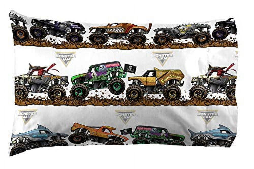 Free Shipping! Jay Franco Monster Jam Tracks Queen Sheet Set 4 Piece ...
