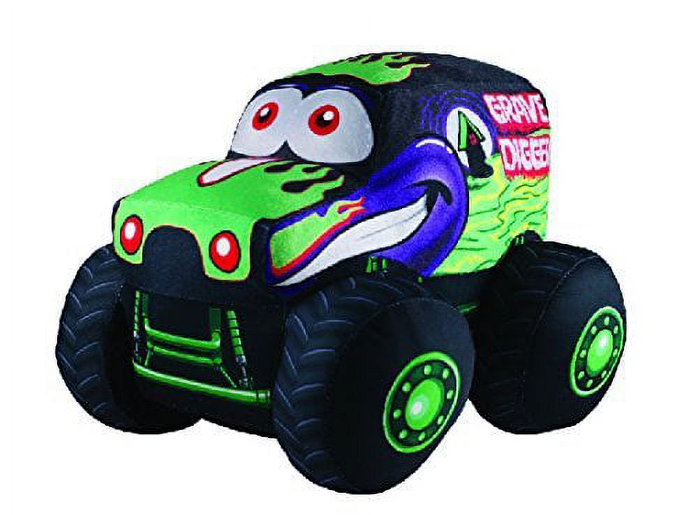 Monster Jam Plushy Trucks; Truckin Pals Stuffed Toy, Grave Digger ...