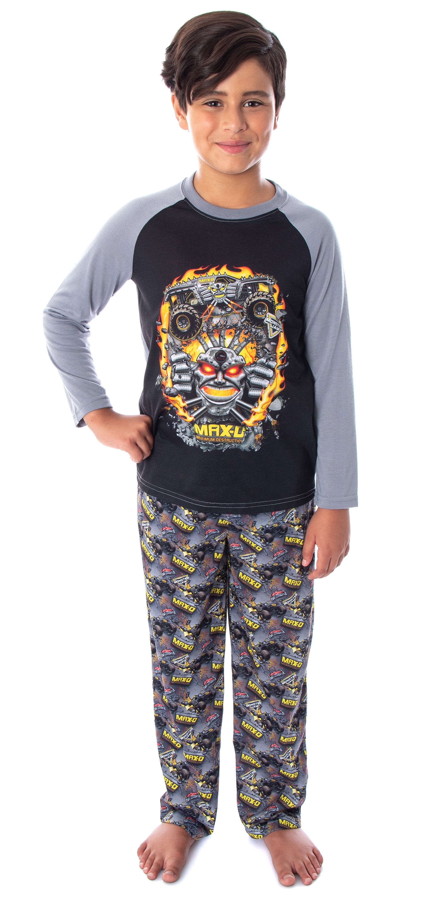 Monster Jam Trucks Boys' Maximum Destruction MAX-D 2 PC Pajama Sleep ...