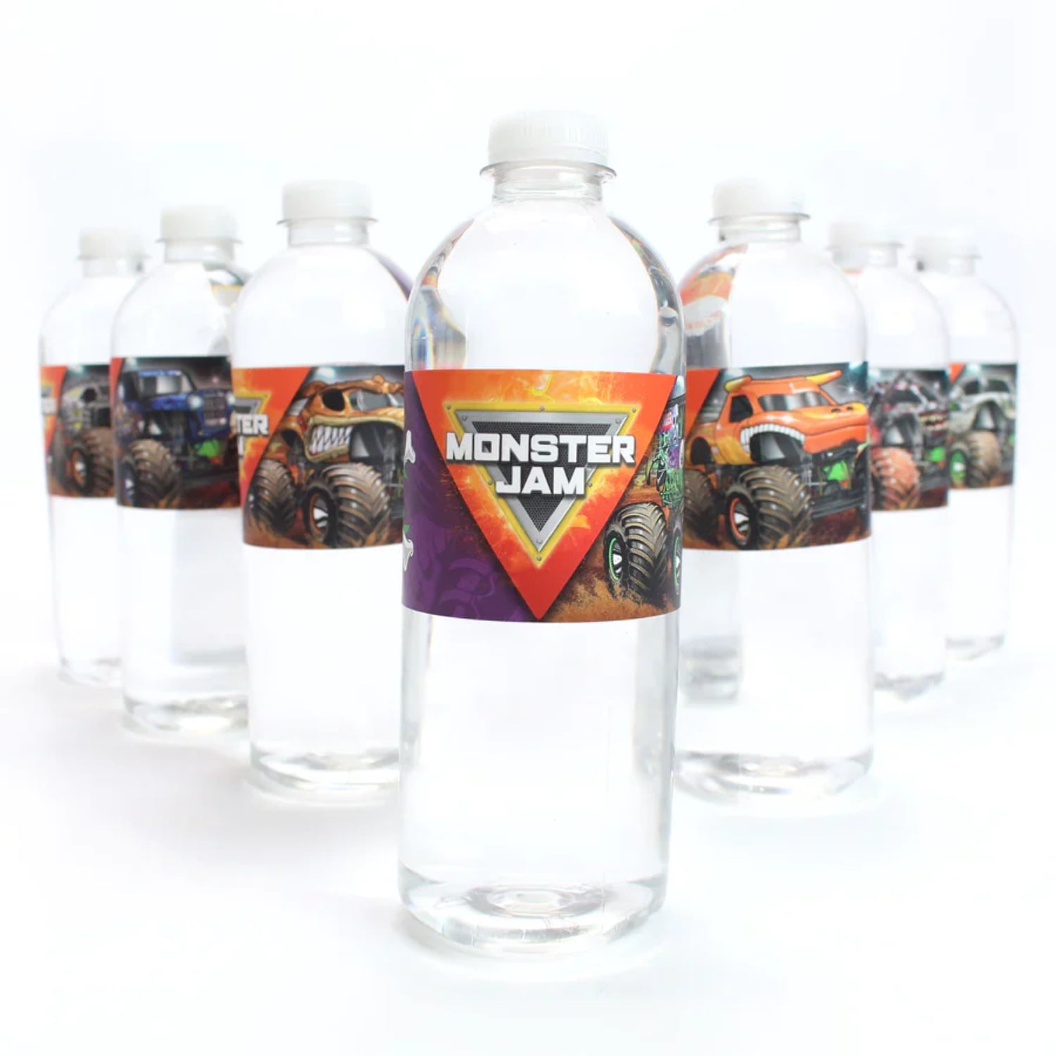 Prime Party Labels, Monster Jam Water Bottle Decorations – 8.5" x 2 ...
